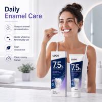 China Custom 7.5% Nano Hydroxyapatite Teeth Whitening Toothpaste Anti Sensitivity Enamel Protecting Fluoride Free Dentifrice for sale