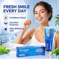China Custom Teeth Whitening Toothpaste Natural Mint Fluoride Free Pate Dentifrice Blanchissant Removes Odor Protects Tooth Enamel for sale