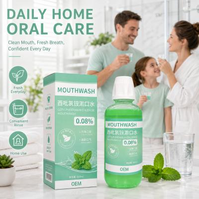 China Cetylpyridinium Chloride 0.08% Concentration Mouthwash with Alcohol & Vitamin C | Fresh Mint 30-Second Instant Breath Freshening Daily Teeth Care for sale