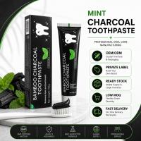 China Factory Wholesale Remove Stains Reduce Tartar Fresh Breath 100g Natural Organic Bamboo Charcoal Whitening Toothpaste for sale