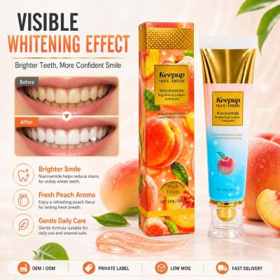 China Niacinamide Color Changing Whitening Formula Deep Clean Interdental Residue Long Fresh Breath Toothpaste for Personal Morning Oral Care for sale