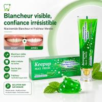 China OEM Customized Niacinamide Teeth Whitening Toothpaste Mint Flavor Cleans Plaque Fluoride Free Pate Dentifrice Blanchissant for sale