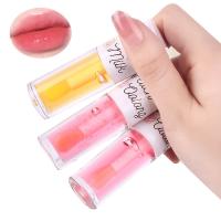 China Moisturizing Lip Oil Peach Flavor Honey Plumper Lips Clear Gloss Oil for sale