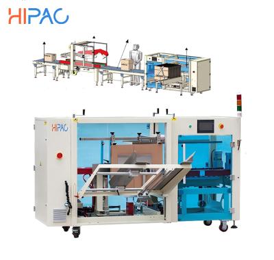 China Hipac Automatic Electric Carton Erector Machine with 8-12carton/min Speed for Paper Case Opening and Forming for sale