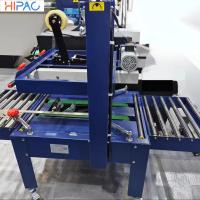 China Semi-Automatic FXJ6050E Carton Sealer with 20m/min Conveyor Speed for Flexible Manufacturing for sale