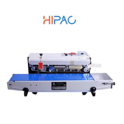 China HIPAC Continuous Sealing Machine Hot Sealer with 0-300℃ Temperature Range and 0-18m/min Sealing Speed for Foil Bags and Films for sale