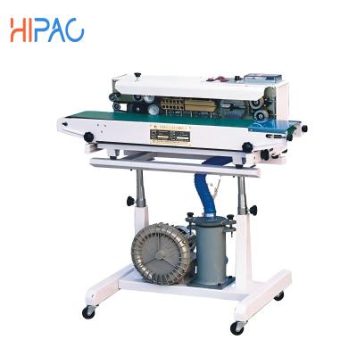 China Hipac SF150G Stand Type Continuous Band Sealer with Nitrogen Gas Filling and 24m/min Sealing Speed for Automatic Packaging for sale