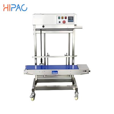 China HIPAC FRL150 A/S Heightened Continuous Sealing Semi Automatic PE Bag Foil Sealing Machine for sale