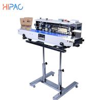 China Hipac Vertical Continuous Band Sealer Food Tea Coffee Popcorn Heat Pouch Plastic Bag Aluminum Bag Sealer Sealing Machine for sale