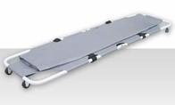 China Emergency Folding Funeral Body Stretcher For Ambulance With Wheels Color Grey for sale