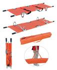 China Hospital Portable Ambulance Emergency Stretcher 2 Sections Aluminum Alloy Folding Patient for sale