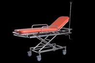 China Good Quality Manual Luxurious Backrest Adjustable Hospital Patient Stretcher Height Adjustable Transport Trolley for sale