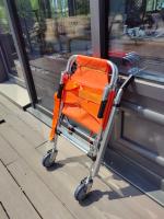 China Four Wheel Aluminum Alloy Staircase Stretcher Foldable PVC Fabric For Emergency Patient Transfer for sale