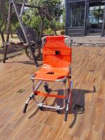 China Four Wheel Aluminum Alloy Staircase Stretcher Foldable PVC Fabric For Emergency Patient Transfer for sale