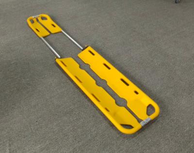 China Foldable First Aid Plastic Scoop Stretcher X Ray Detachable Three Gears for sale