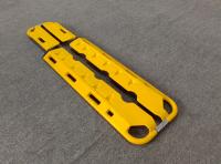 China Foldable First Aid Plastic Scoop Stretcher X Ray Detachable Three Gears for sale