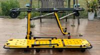 China Thickened Aluminum Alloy Ambulance First Aid Stretcher With Folding Leg Mechanical Structure Height Adjustment Leg And Back Adjustment for sale