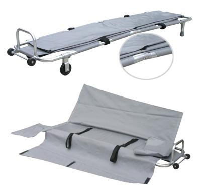 China Corpse Folding Dead Body Transport Mortuary Stretcher Oxford Cloth for sale