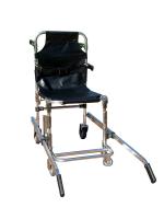 China Foldable Thickened Aluminium Alloy Stair Stretcher With PVC Fabric 4 Wheels And 6 Handles for sale