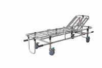 China Aluminum Alloy Foldable Double-Tube Low-Position Ambulance Stretcher Emergency Rescue Trolley Back Adjustment for sale