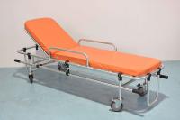China Aluminum Alloy Foldable Double-Tube Low-Position Ambulance Stretcher Emergency Rescue Trolley Back Adjustment for sale