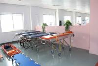 China 190 X 55 X 92CM Folding Ambulance Stretcher Trolley 40kg Height Adjustable Automatic Boarding for sale