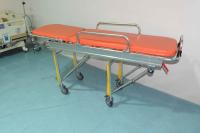 China Aluminum Alloy Foldable Ambulance Stretcher Patient Transfer Height And Back Adjustable Aid Rescue for sale