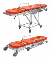 China 1.96M Self Loading Folding Ambulance Stretcher Cum Wheelchair, Aluminum for sale