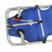 China 185CM Folding Rescue Wheeled Emergency Room Stretcher 60 Deg Hospital Ambulance for sale