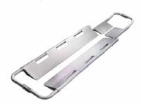 China 75in Foldable Aluminum Scoop Stretcher Emergency Portable Adjustable Length Travel Size Patient Transport Stretcher for sale