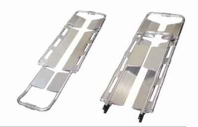 China 210×44×6 Cm Folding Scoop Stretcher Hospital Manual Power Adjustable Alloy for sale