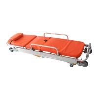 China Emergency Medical Loading Folding Ambulance Stretcher With Aluminum Alloy Railing for sale
