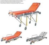 China Emergency Medical Loading Folding Ambulance Stretcher With Aluminum Alloy Railing for sale