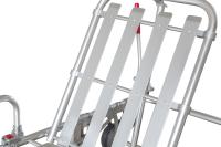 China Emergency Medical Loading Folding Ambulance Stretcher With Aluminum Alloy Railing for sale
