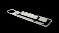 China 60mm Hospital Folding Scoop Stretcher Trolley Manual Power 180 Deg Adjustable for sale