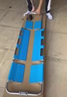 China Blue 210cm 44cm Ambulance Collapsible Scoop Stretcher With Straps Manually Operated for sale