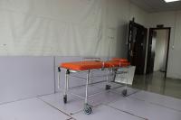 China 190CM & 21inch Hospital Stretcher Patient Transfer Trolley Aluminum Alloy Non Magnetic Cart for sale