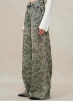 China Street-style wide-leg fit with a mid-high waist for sale