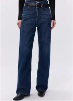 China High-waisted straight-leg denim trousers. for sale