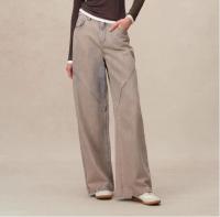 China High-waisted straight-leg denim trousers for sale