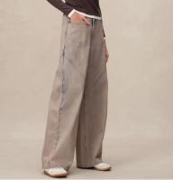 China High-waisted straight-leg denim trousers for sale