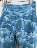 China Bold Letter Print Vibrant Tie Dye Denim Bottom Tie Dye Jeans Men'S for sale
