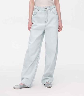 China Banana Cut Curved Design Flattering Straight Leg Jeans Various Body Types for sale