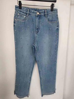 China Star like studs on the legs Denim Bottom for a unique, standout look for sale