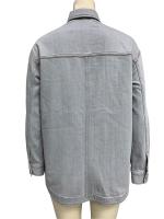 China Oversized Fit Denim Shirt For A Relaxed And Effortless Style for sale
