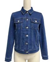 China Tailored Fit Denim Shirt Jeans Shirt For Women With Flattering Silhouette for sale