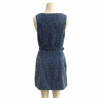 China Textured Tweed Knit Fabric Denim Dress For A Modern Elegant Look for sale