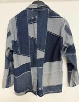 China Trendy Jacquard Elements Denim Blazer For A Bold And Stylish Look for sale