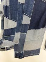 China Trendy Jacquard Elements Denim Blazer For A Bold And Stylish Look for sale
