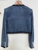 China Washed Denim Blazer Outfit Jeans Blazer With A Textured High End Look for sale